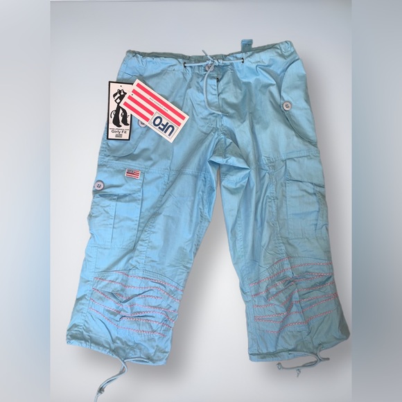 Ufo | Pants & Jumpsuits | Y2k Raver Capri Cargo Pants Ufo Nyc Girl Baby ...